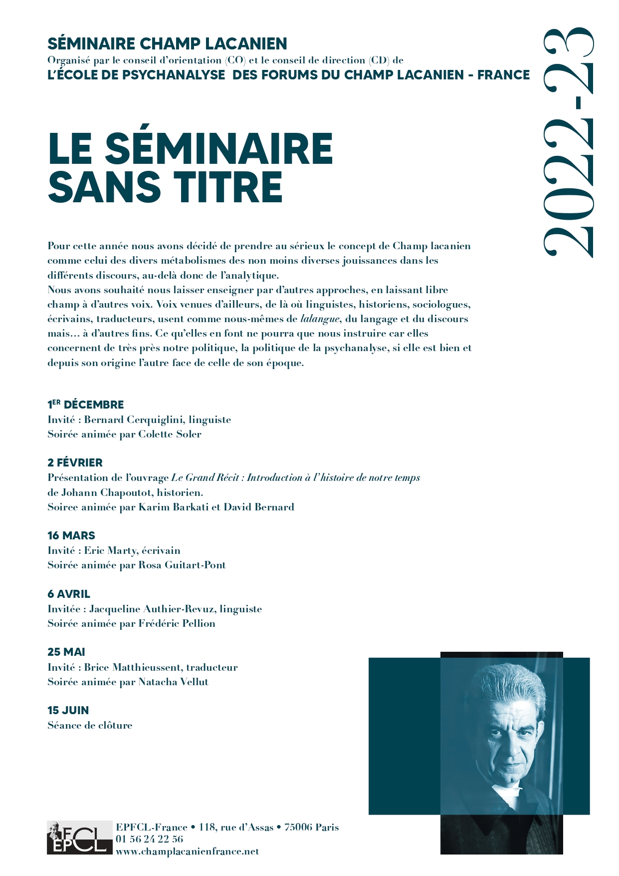 Archives des Séminaire du Champ lacanien - EPFCL